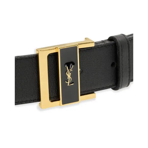 Saint Laurent Gio Box Leather Belt