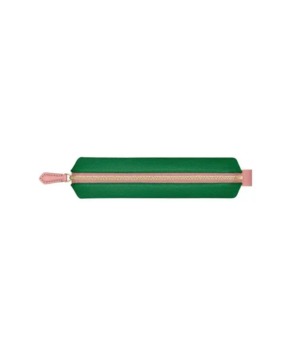 MAISON DE SABRE Leather Pencil Case - Emerald Lily
