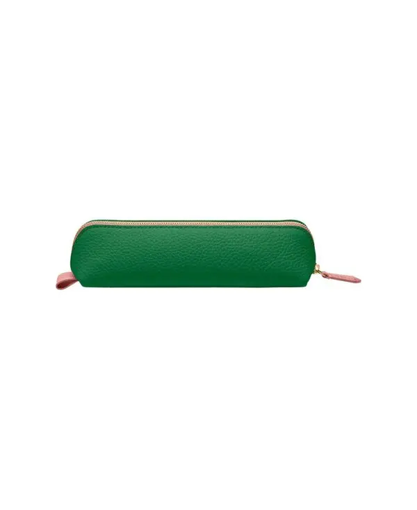 MAISON DE SABRE Leather Pencil Case - Emerald Lily