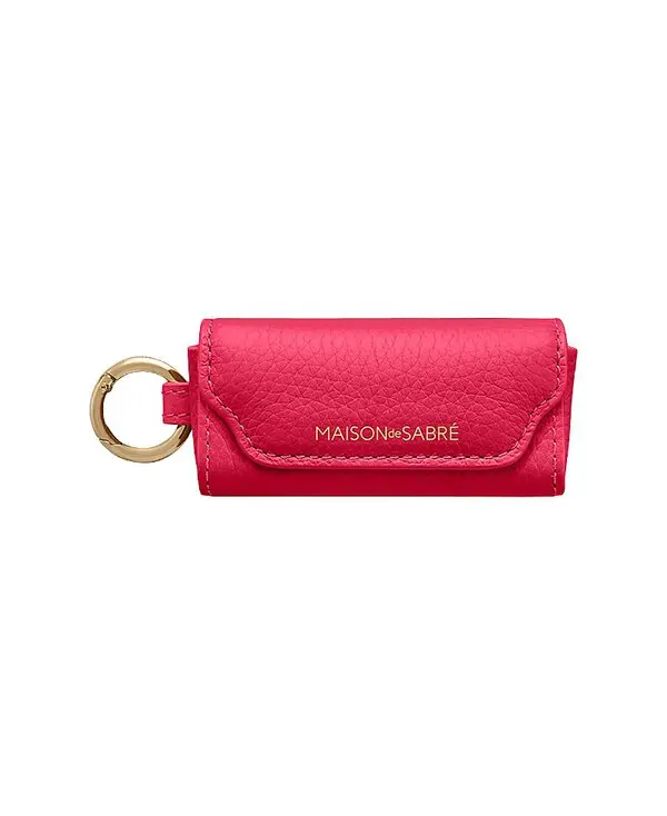 MAISON DE SABRE Leather Lipstick Charm - Fuchsia Lavender