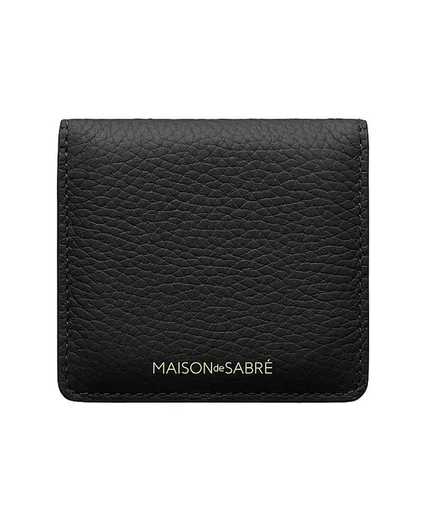 MAISON DE SABRE Leather Compact Mirror - Rouge Noir