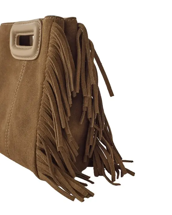 Maje Mini Fringe Suede Crossbody Bag