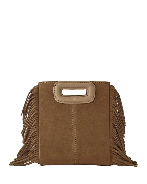 Maje Mini Fringe Suede Crossbody Bag
