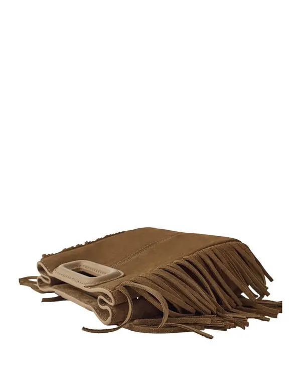 Maje Mini Fringe Suede Crossbody Bag