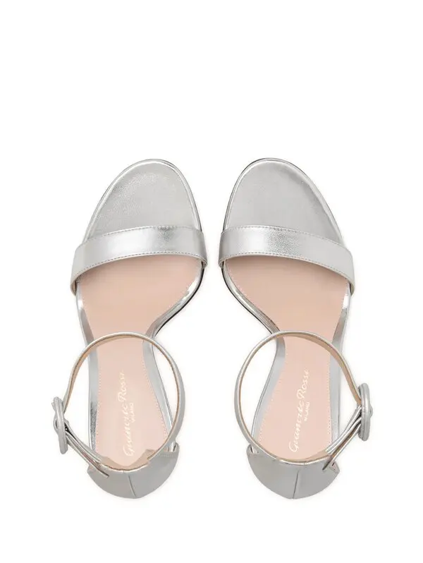 GIANVITO ROSSI Portofino 105 Sandals - Silver Nappa