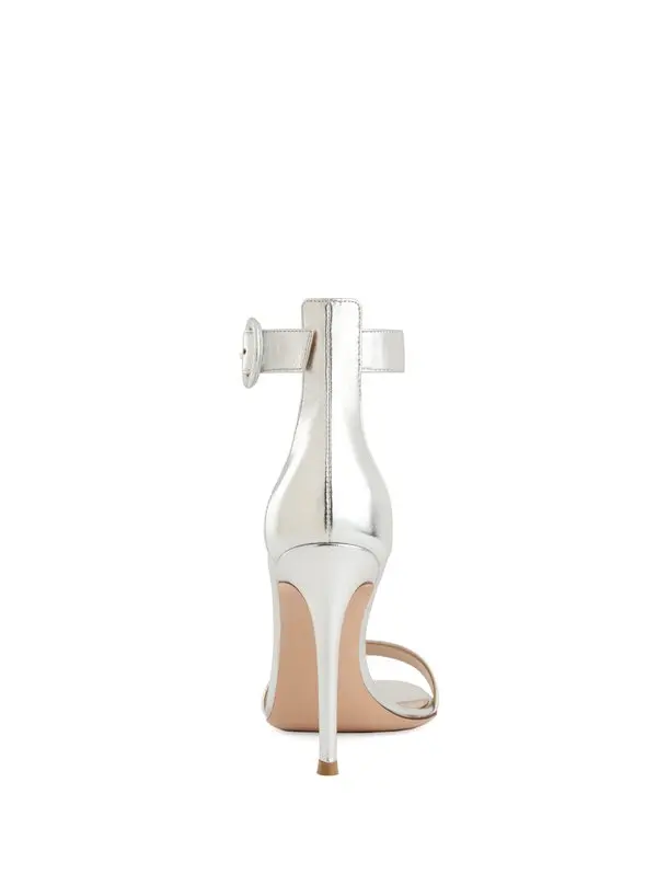GIANVITO ROSSI Portofino 105 Sandals - Silver Nappa