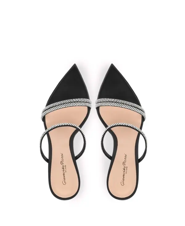 GIANVITO ROSSI Cannes Platform Mules - Black