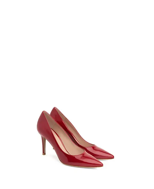 GIANVITO ROSSI 85 Pumps - Red - Glossy Nappa