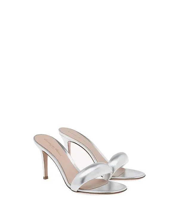GIANVITO ROSSI Bijoux Mule 85 - Silver