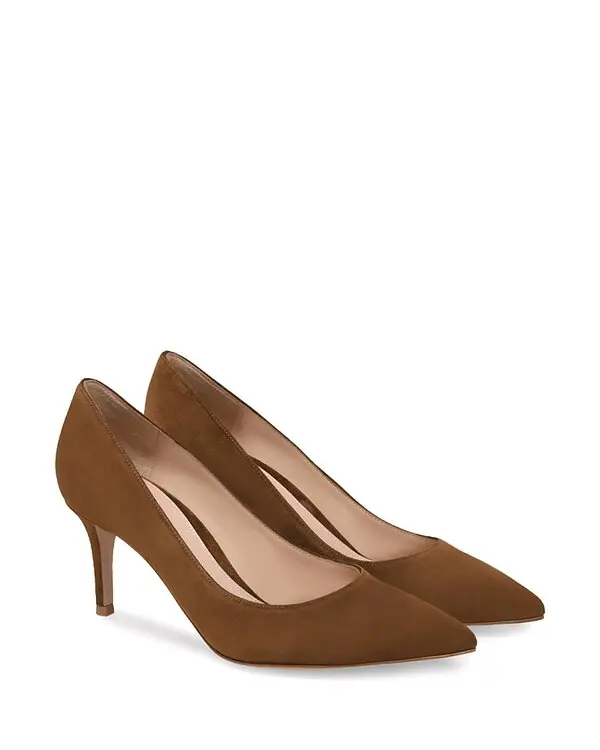 GIANVITO ROSSI 70 Pumps - Brown Leather