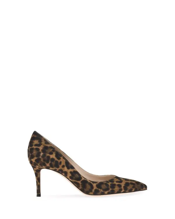 GIANVITO ROSSI 70 Pumps - Leopard Print Suede
