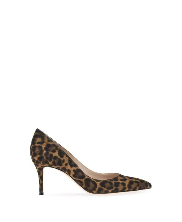 GIANVITO ROSSI 70 Pumps - Leopard Print Suede