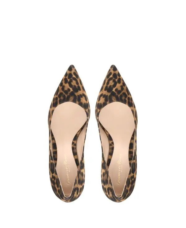 GIANVITO ROSSI 70 Pumps - Leopard Print Suede