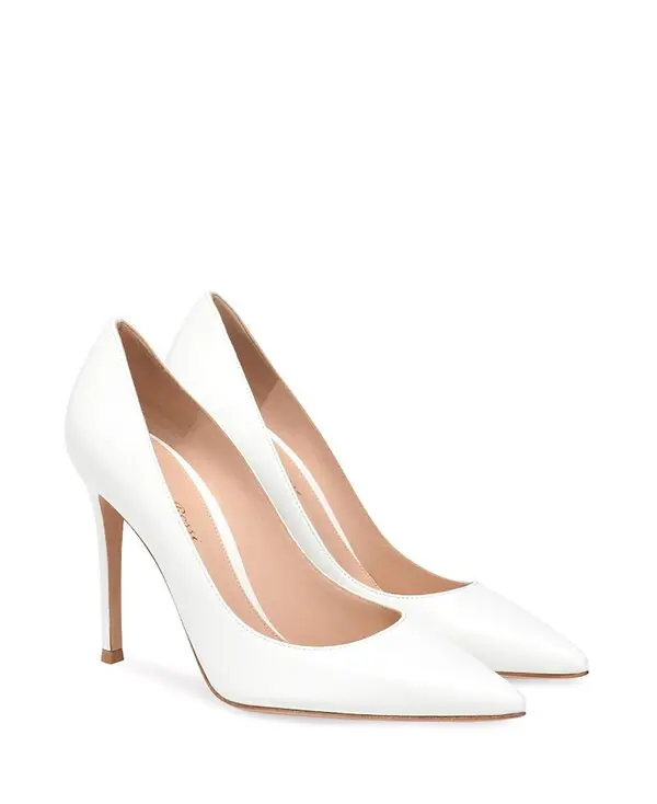 GIANVITO ROSSI 105 Pumps - White Nappa Leather