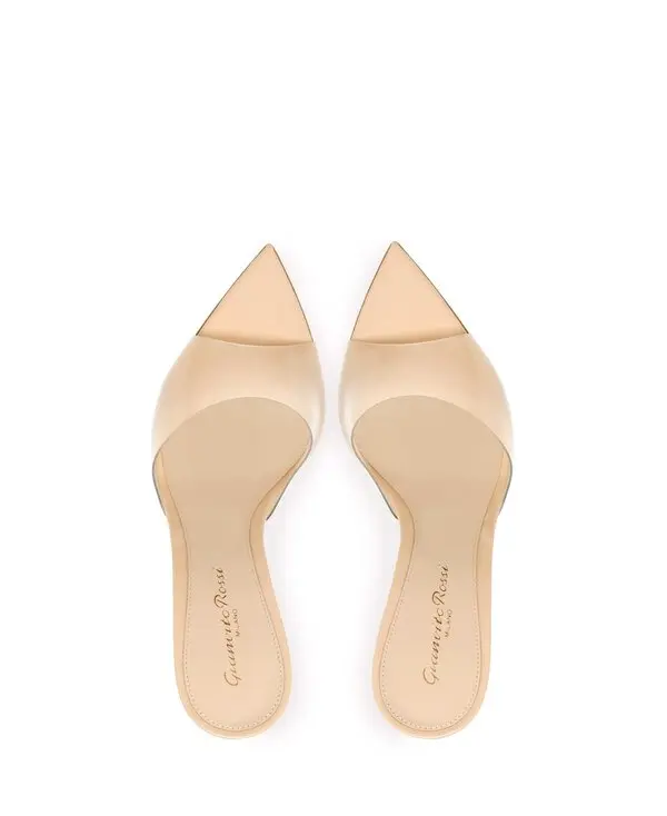 GIANVITO ROSSI Elle 85 Mules - Neutrals