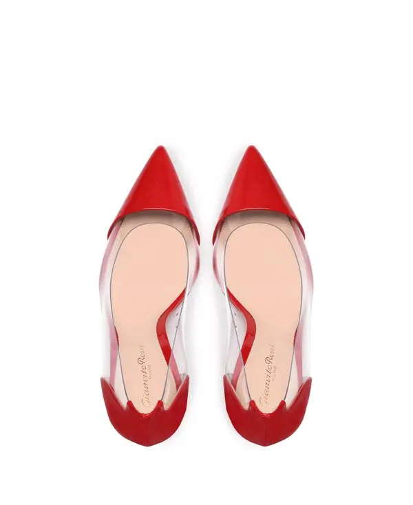 GIANVITO ROSSI Plexi Pumps - Dark Red
