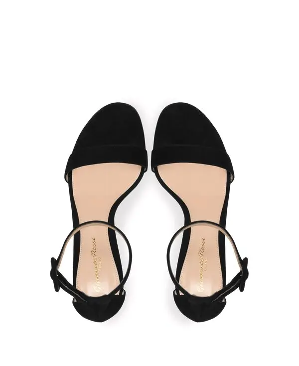 GIANVITO ROSSI Portofino 70 Sandals - Black Suede