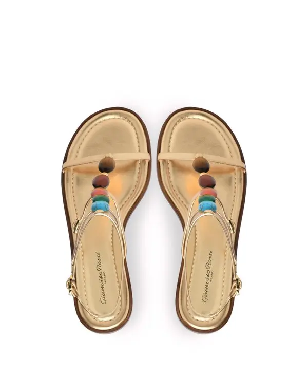 GIANVITO ROSSI Shanti 05 Flats - Gold Tone