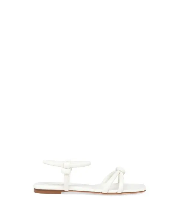 GIANVITO ROSSI Juno 05 Flat Sandals - White Leather