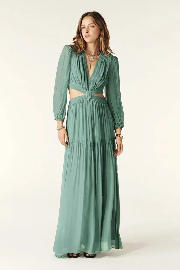 Ba&Sh Harry Maxi Dress In Green - 50% Off | Editorialist