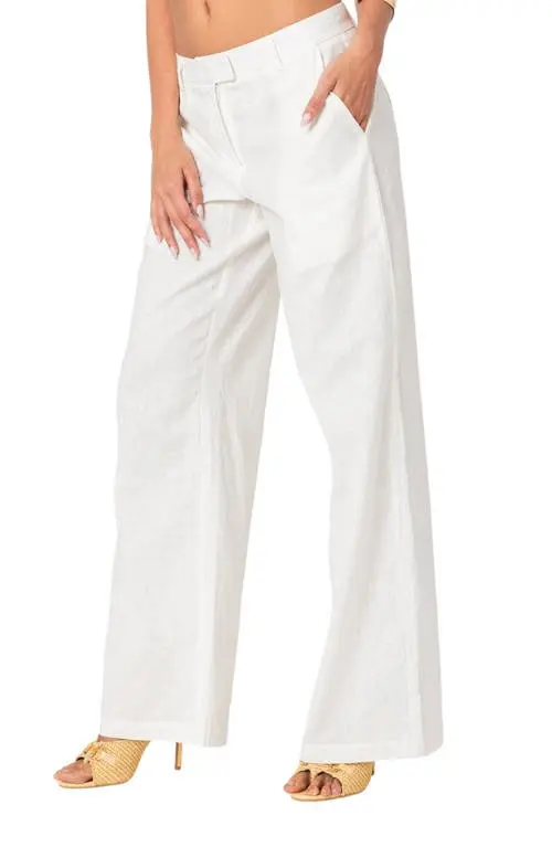 EDIKTED Arya Cotton Pants - Cream