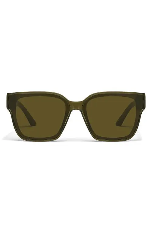 Quay Drive In 66mm Square Sunglasses - Olive/olive