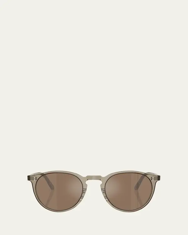 Oliver Spencer O'malley Round Sunglasses - Green