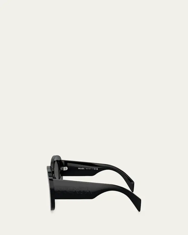 Prada Oversized Oval Sunglasses - Black