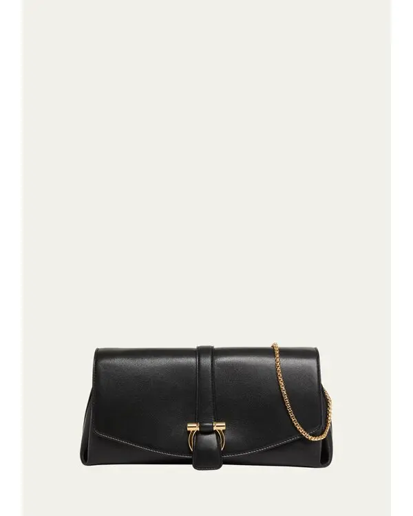 FERRAGAMO F-show Medium Shoulder Bag - Black