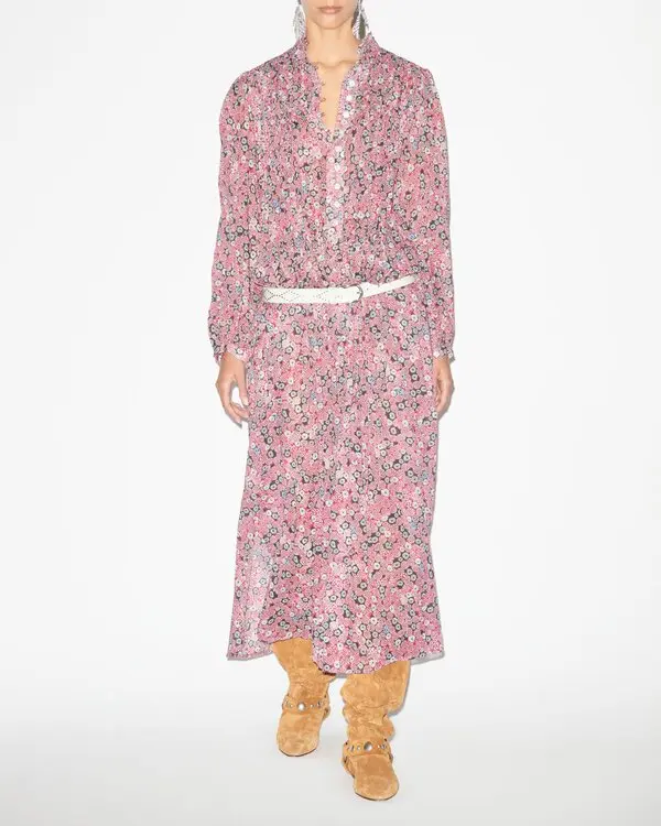 MARANT ETOILE Dalida Printed Cotton Voile Dress