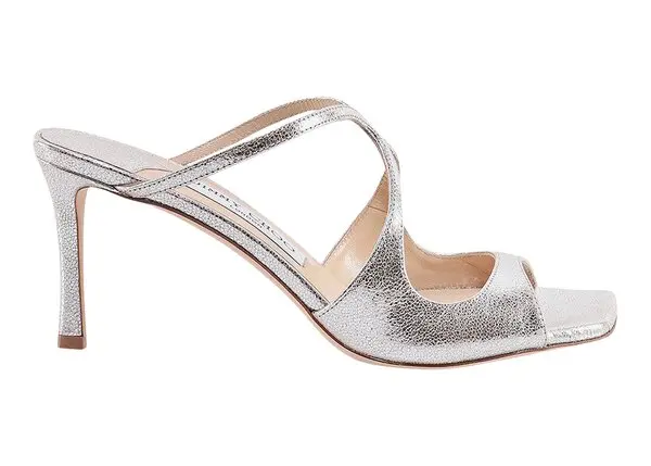 JIMMY CHOO Anise 75mm Mule - Silver