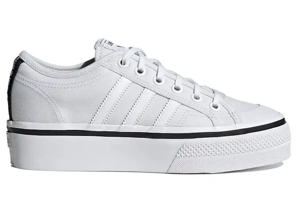 Adidas Nizza Platform Lo Parley Sneakers - Cloud White/core Black