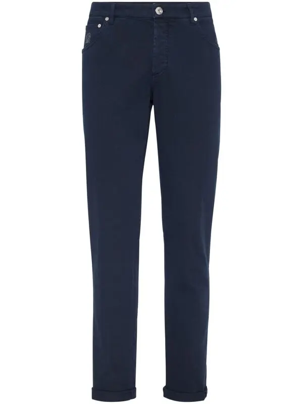 Brunello Cucinelli Logo-embroidered Jeans