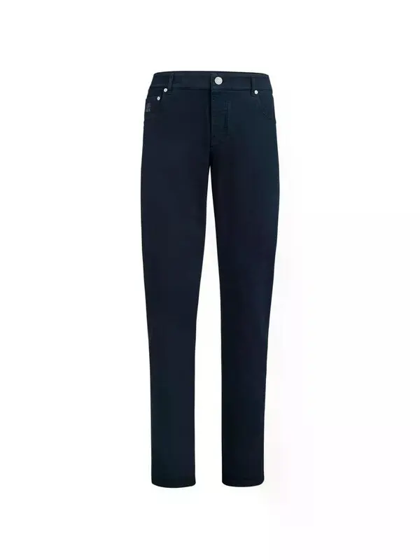 Brunello Cucinelli Logo-embroidered Jeans - Blue