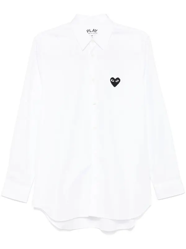 Play Comme Des Garcon Heart-patch Shirt