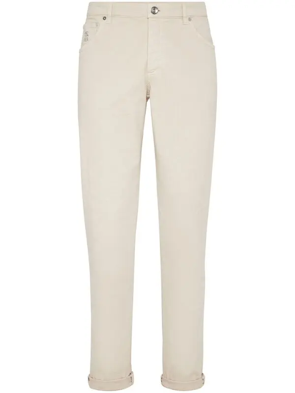 Brunello Cucinelli Logo-embroidered Jeans