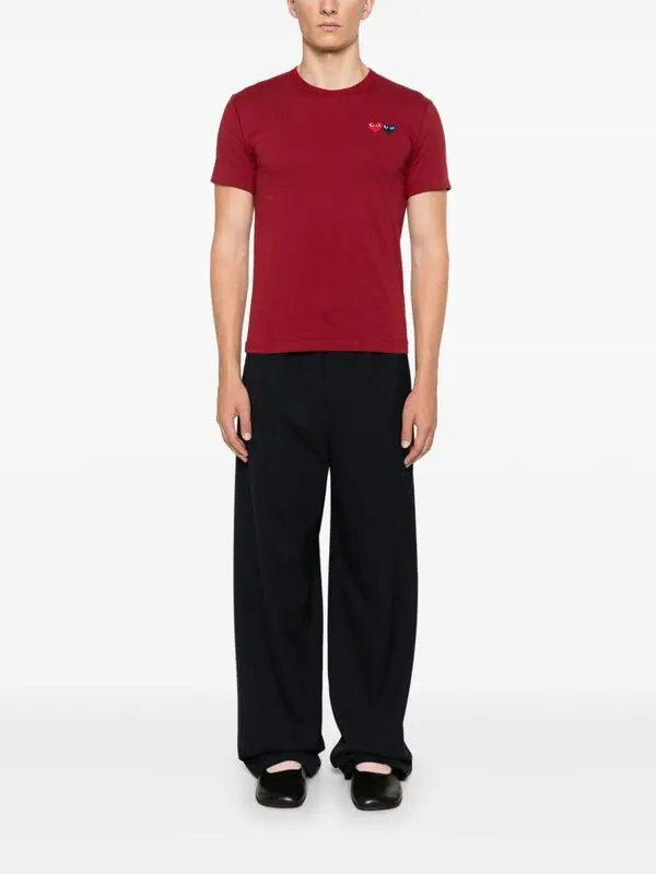 Play Comme Des Garcon Heart-patch T-shirt - Red