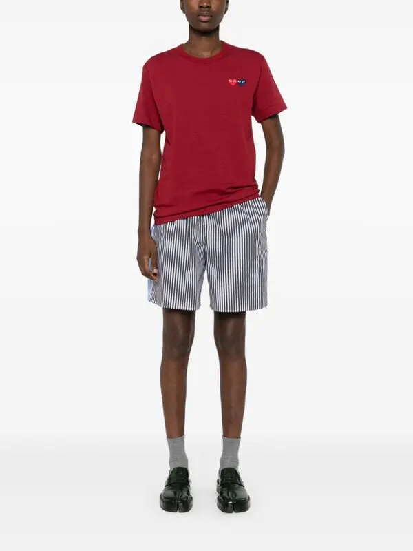 Play Comme Des Garcon Heart-patch T-shirt - Red