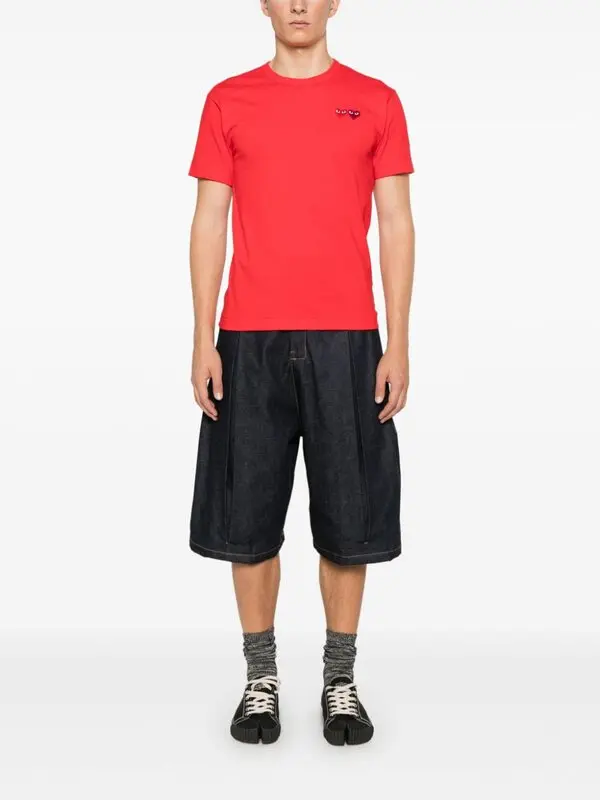 Play Comme Des Garcon Heart-patch T-shirt - Red