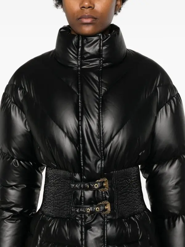 Versace Baroque-buckle Padded Jacket