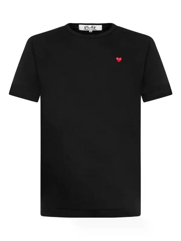 Play Comme Des Garcon Logo-appliqué T-shirt - Black