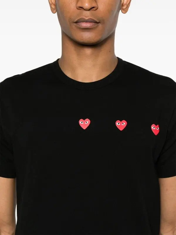 Play Comme Des Garcon Heart-print T-shirt
