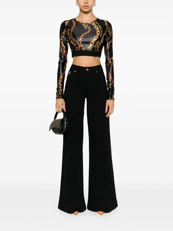 Versace Chain Couture Cropped Top