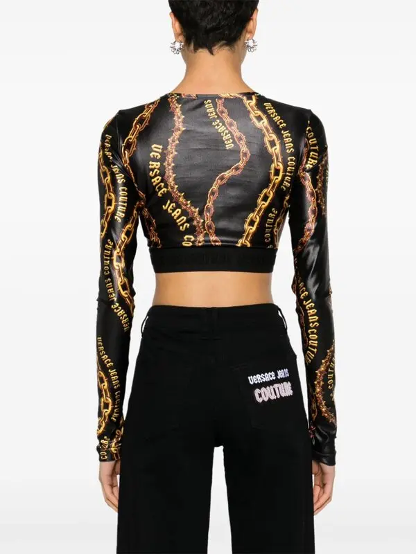 Versace Chain Couture Cropped Top