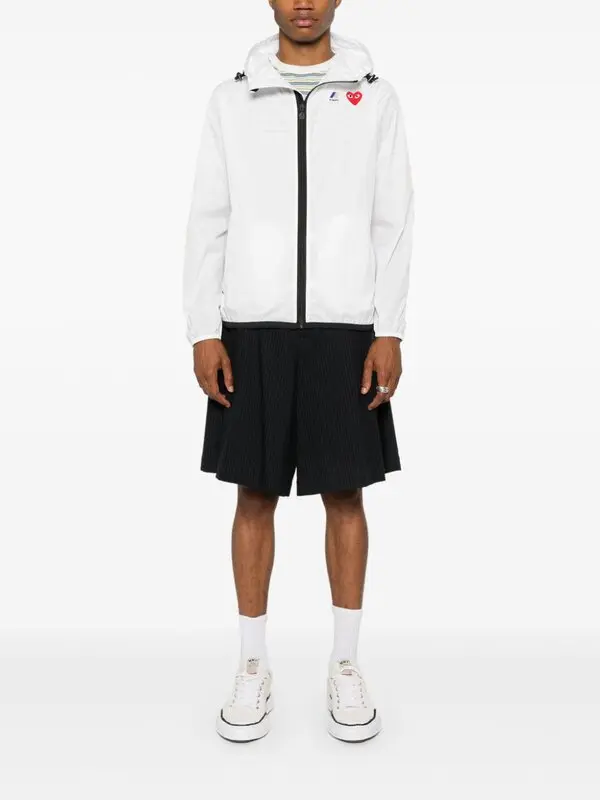 Play Comme Des Garcon X K-way Heart-patch Lightweight Jacket