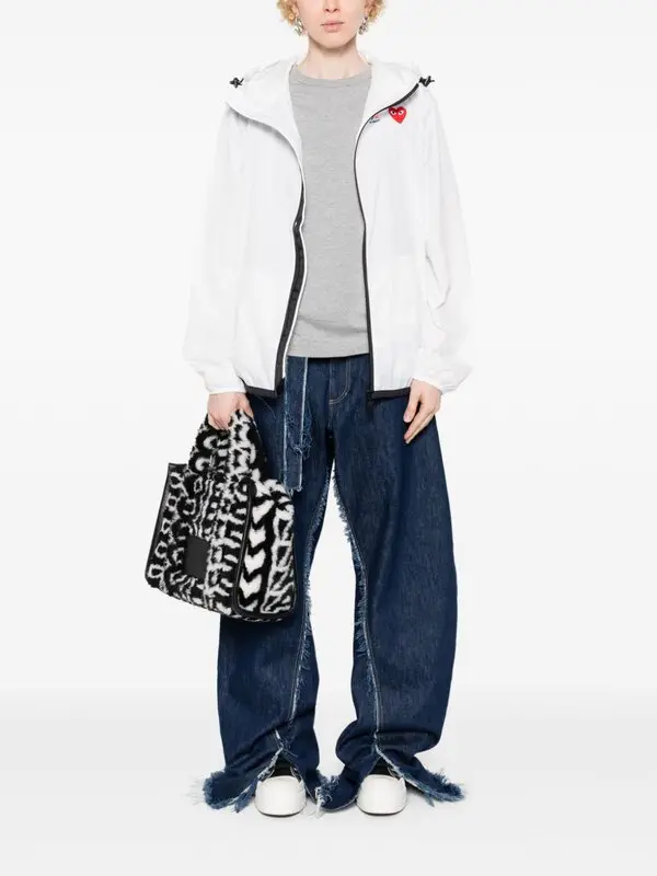 Play Comme Des Garcon X K-way Heart-patch Lightweight Jacket