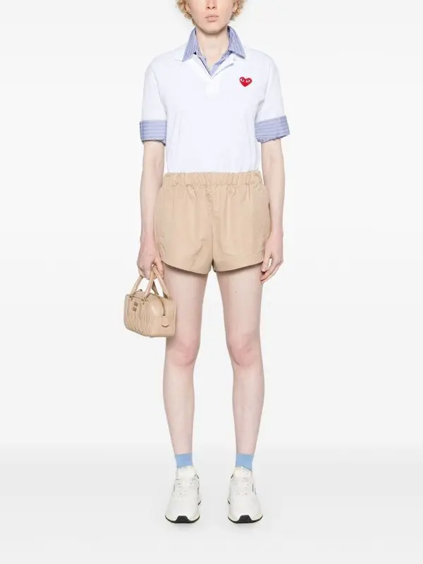 Play Comme Des Garcon Appliqué Polo Shirt - White