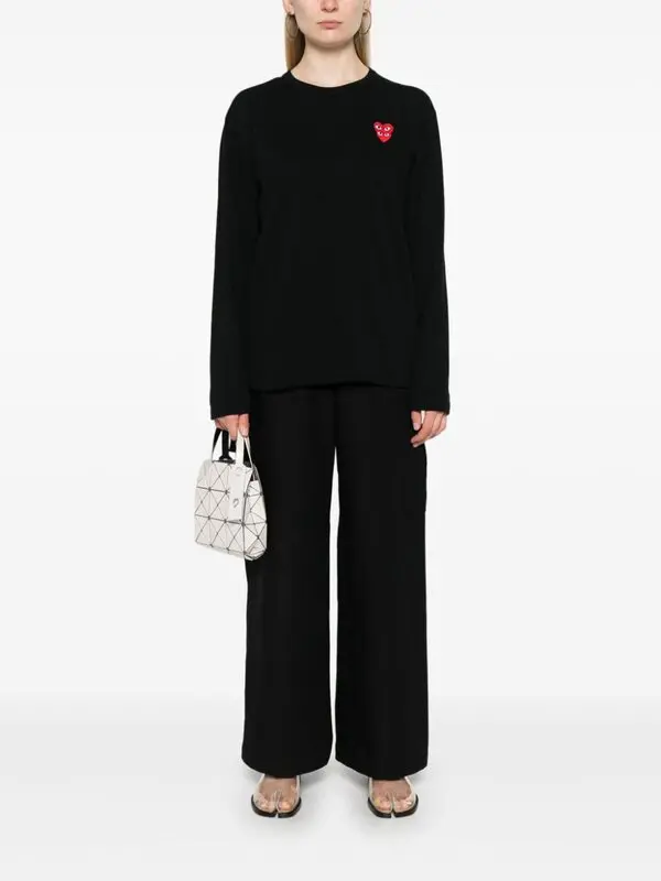 Play Comme Des Garcon Heart Patch T-shirt - Black