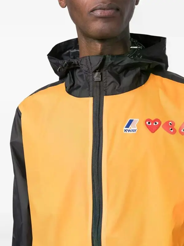 Play Comme Des Garcon K-way Claude Hooded Jacket - Black