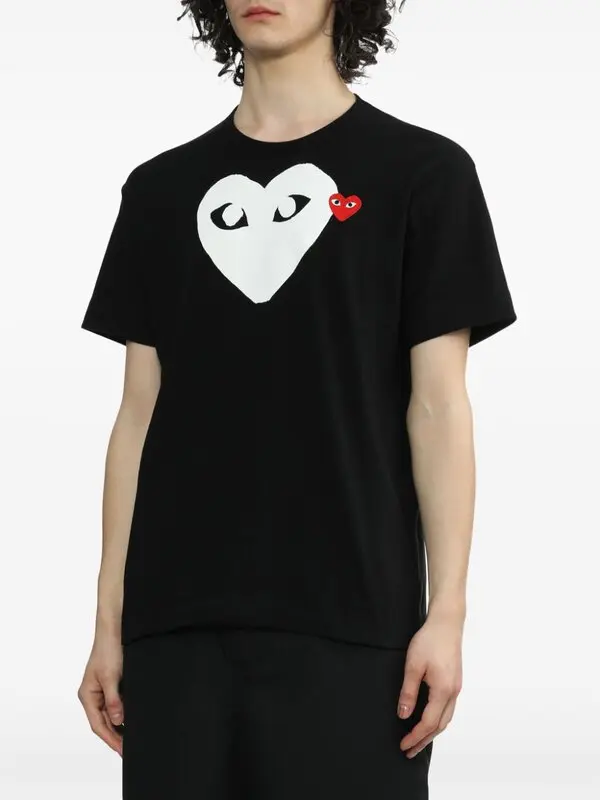 Play Comme Des Garcon Heart Logo T-shirt - Black